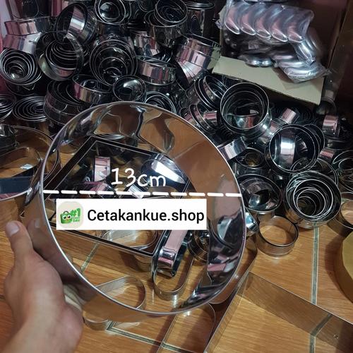 Jual ring roti stainless/ring cake/ring kotak/ring cutter besar - bulat ...