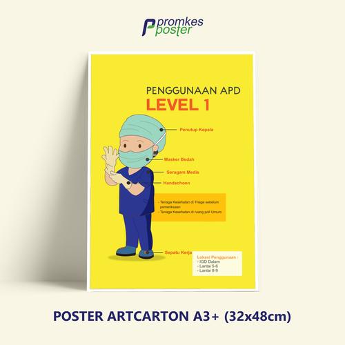 Jual Poster Kesehatan APD Level 1 - Kab. Tangerang - promkesposter ...