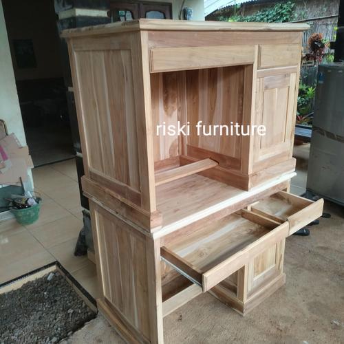 Jual Meja kantor meja kerja plus tempat keyboard kayu jati mentahan ...