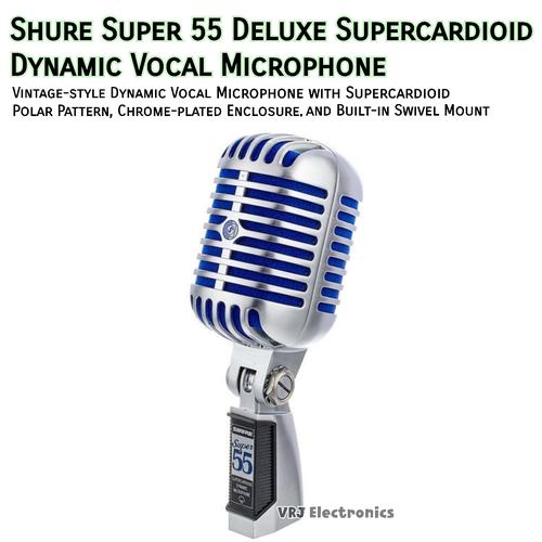 Jual Mic Shure Super 55 Deluxe Supercardioid Dynamic Vocal Microphone ...