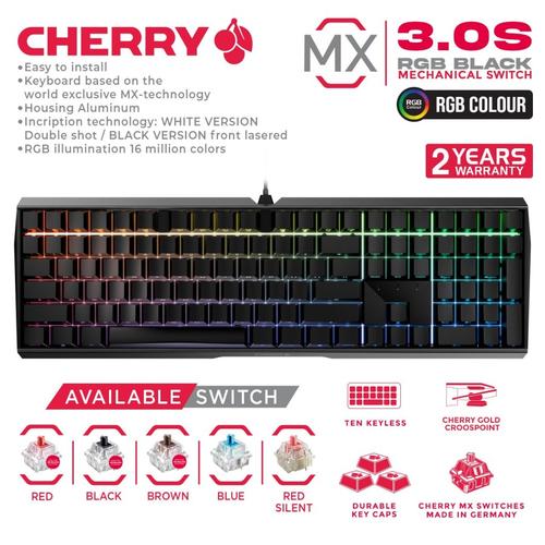Promo Cherry MX Mechanical Gaming Keyboard Full Keys - MX 3.0S RGB ...