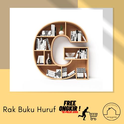 Jual Rak buku huruf G- rak unik - rak huruf - rak buku - rak -rak ...
