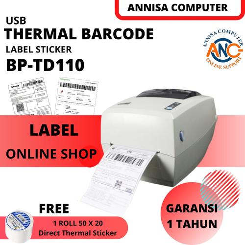 Jual Printer Barcode Thermal Printer Label Resi A6 BLUEPRINT BP-TD110 ...