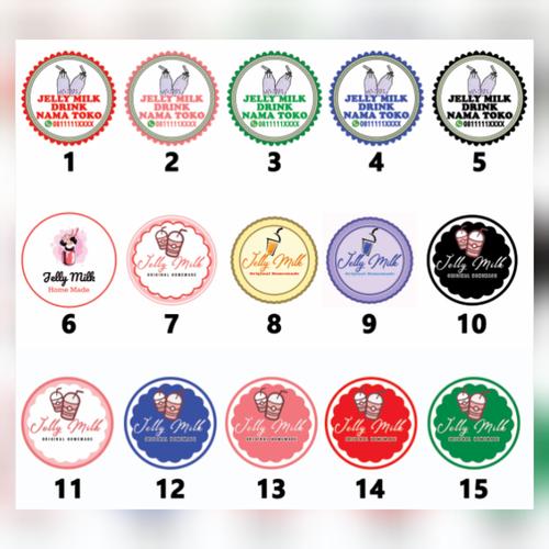 Jual ISI 100 STICKER LABEL LABLE JELLY MILK DRINK 5 CM - Kab. Tangerang ...