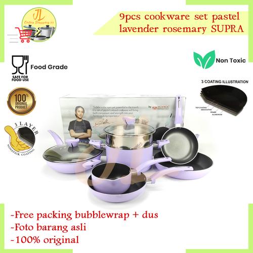 Jual Panci set penggorengan / 9pcs cookware set renatta Lavender SUPRA ...