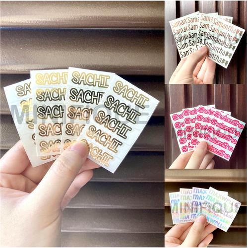 Jual Cutting sticker label nama vinyl decal oracal - 020 GLDYLW ...