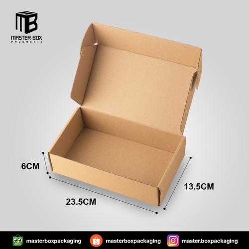 Jual Kardus / box packaging ukuran 23.5 x 13.5 x 6 cm die cut - Kab ...