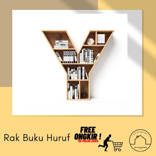 Jual Rak buku huruf Y -rak unik - rak huruf - rak buku - rak -rak ...