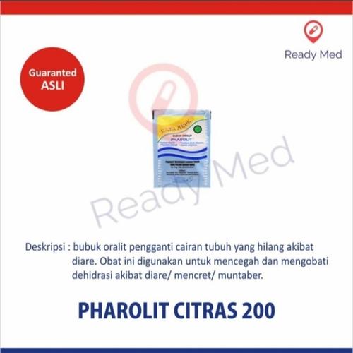 Jual PHAROLIT CITRAS 200 PER SACHET obat dehidrasi karena diare - Kota ...