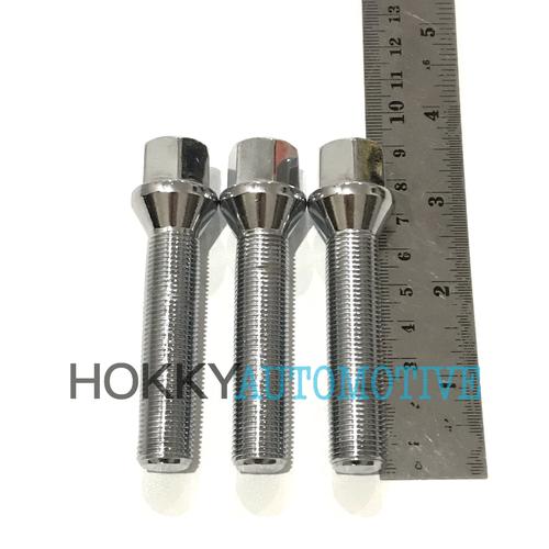 Jual baut roda mercy audi bmw 14 x 1,5 mm panjang drat 6cm bahan baja ...