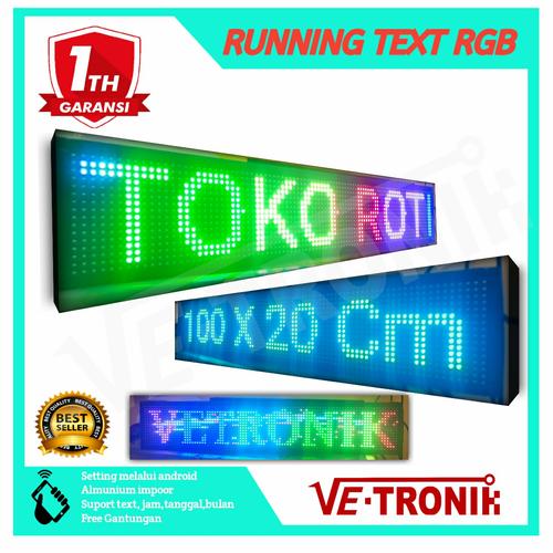 Jual Running text RGB 2 sisi 100x20 cm outdoor - Kota Semarang ...