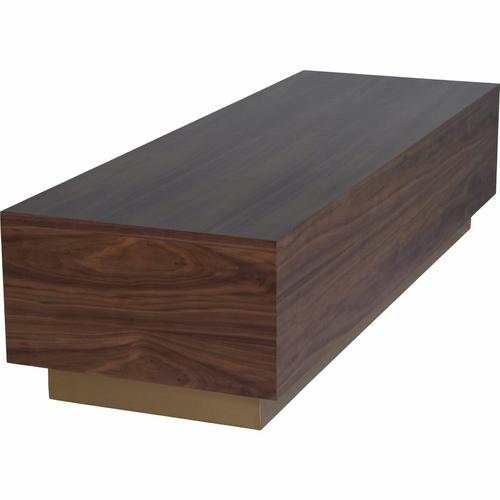 Jual meja coffee/meja tamu/long table minimalis finishing hpl walnut ...