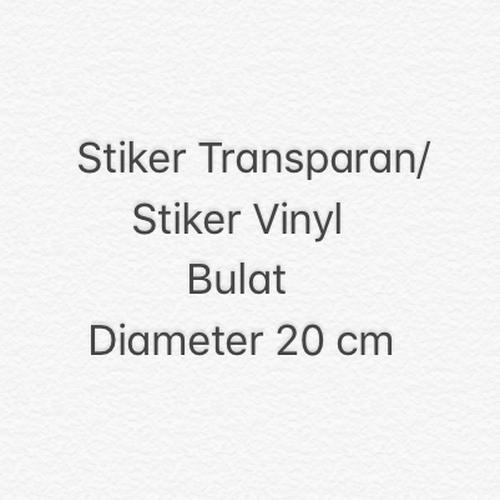 Jual stiker transparan / sticker vinyl bulat diameter 20cm - Jakarta ...