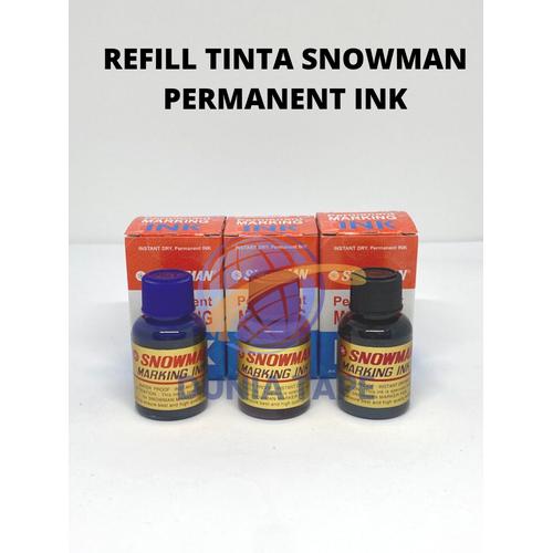 Jual Refill isi tinta permanent ink snowman / tinta isi ulang snowman ...