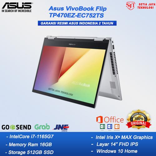 Promo Asus VivoBook Flip TP470EZ-EC752TS I7-1165G7 16GB 512GB SSD 14 ...