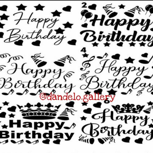 Jual sticker balon pvc / sticker nama / sticker happy birthday ...