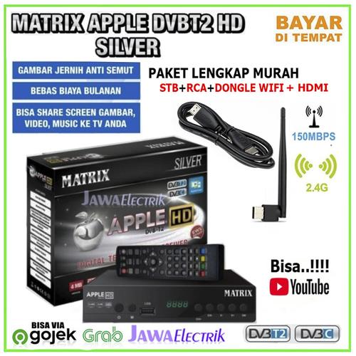 Jual Matrix Receiver Tv Set Top Box DVB T2 Digital Tv - Merah, RCA ...