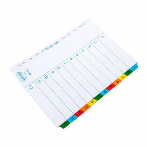 Jual Bantex Pembatas Binder Divider Size A4 12 Lembar Index Angka ...