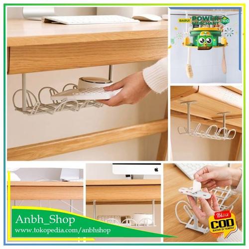 Jual Under Desk Organizer Cable Management Rak Penyimpanan Kabel Bawah ...