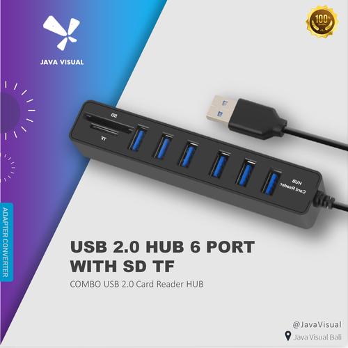 Jual USB Hub Combo 6 Ports USB2.0 SD - TF Card Reader High Speed - Kota ...