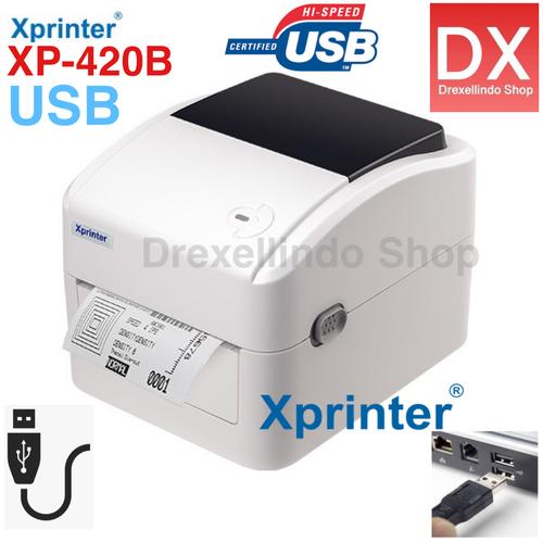 Jual XPRINTER XP-420B 420B USB Thermal Printer Barcode Label Stiker ...