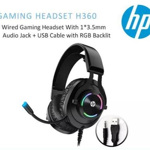 Jual HP H360 3.5mm and USB Wired RGB Light - Gaming Headset - Jakarta ...