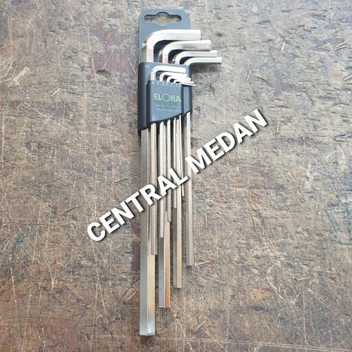 Jual KUNCI L HEXAGON SET ELORA GERMANY 159S-9L 1.5-10 MM HEX KEY LONG ...