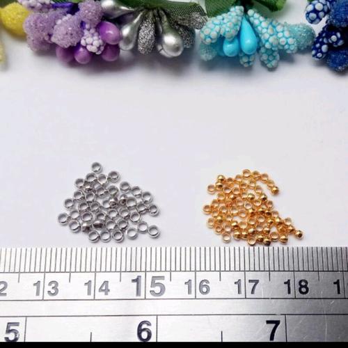 Jual Stopper Bulat Merica dan Bambu Tabung(+- 100pcs) - Silver, Bulat ...