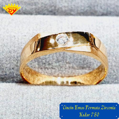 Jual Cincin Emas Permata Zirconia 05 Emas 750 - Jakarta Pusat - TOKO ...
