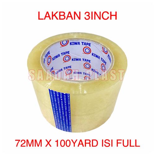 Promo LAKBAN BENING 3 INCH 72MM x 100YARD / 3" 72 MM 100 YARD 3INCH ISI ...