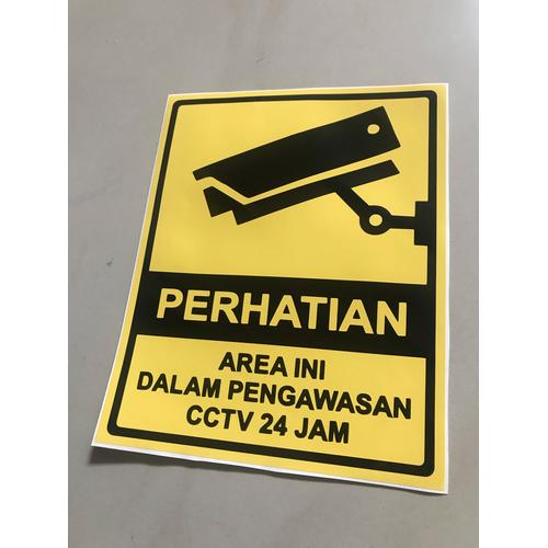 Jual stiker ada cctv tanda kamera pengawas - Kota Surabaya - Piramida ...