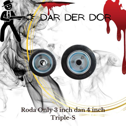 Jual Roda Only 3 inch 4 inch Roda Karet RHJ + (tutup dan Bushing) - 3 ...