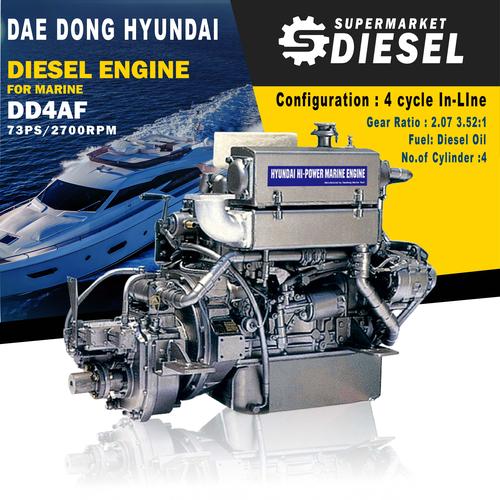 Jual DD4AF 73PS / 2700 RPM DAEDONG HYUNDAI MARINE DIESEL ENGINE - DP ...