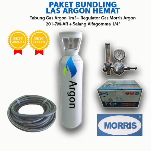 Jual Paket Bundling Las Argon - Tabung Argon + Regulator Morris ...
