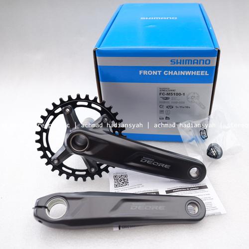 Jual Crank DEORE M5100 single chainring 32T Crank DEORE M4100 single ...
