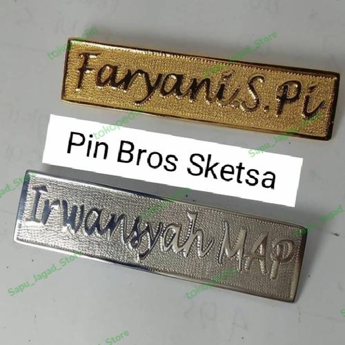 Jual Pin Bros Sketsa Custom Nama / Pin Bros Namamu - Kab. Jepara - Sapu ...