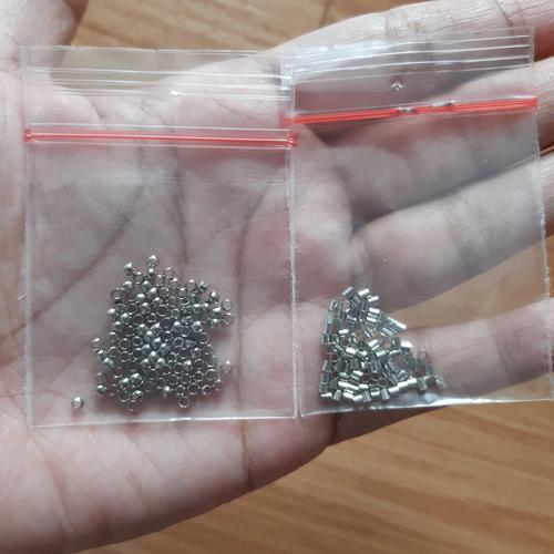 Jual Stopper Bulat Merica dan Bambu Tabung(+- 100pcs) - Silver, Bulat ...