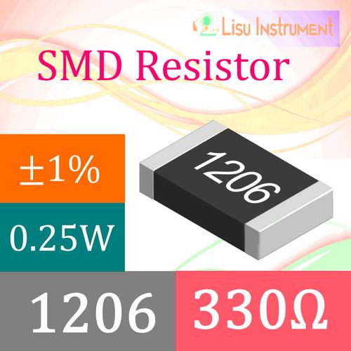 Jual 330R 1206 ±1% Thick Film Resistors SMD Chip Resistor 3300 331 330Ω ...