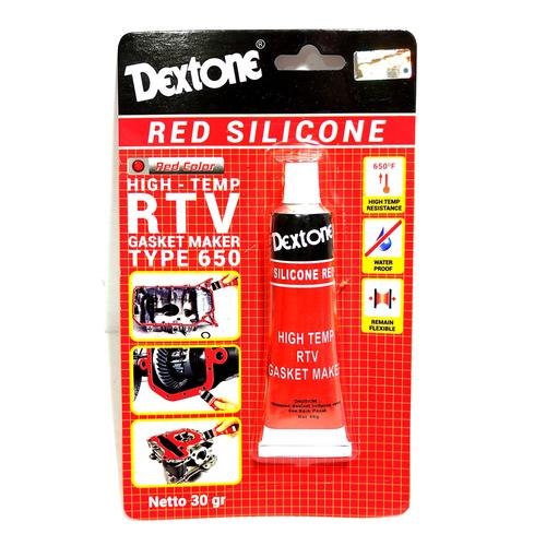 Promo LEM DEXTONE RED SILICONE HITEMP KACA KAYU KERAMIK METAL PLASTIK ...
