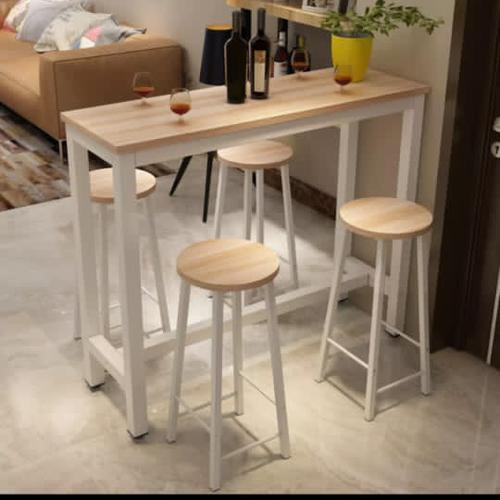 Jual satu set Meja resto/Meja bar/meja cafe kayu jati Belanda - Hitam ...