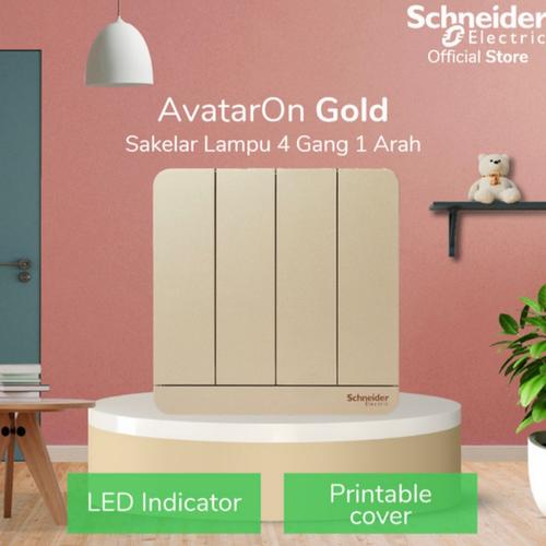 Jual SCHNEIDER SAKLAR ISI 4 4GANG 1WAY GOLD AVATARON - Jakarta Pusat ...