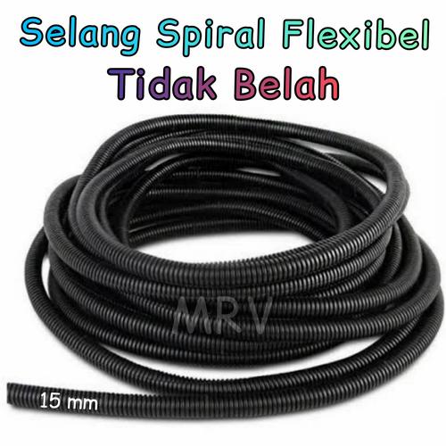 Jual ( 50 meter ) 10mm Selang Spiral Flexibel Polos Kabel Mobil Motor ...