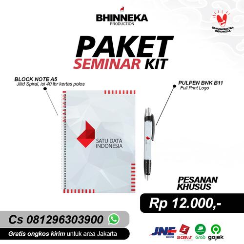 Jual Paket Seminar Kit Basic - Blocknote + Pulpen Custom Logo - Jakarta ...
