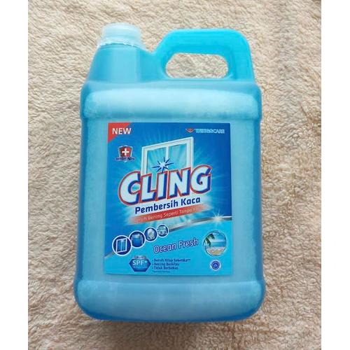 Jual Cling Pembersih Kaca Ocean Fresh Biru Galon 4L (1060867) - Jakarta ...