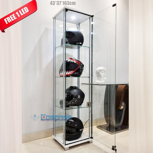 Jual Tempat Helm Rak Etalase Kaca Lemari Koleksi Full Face Helmet ...