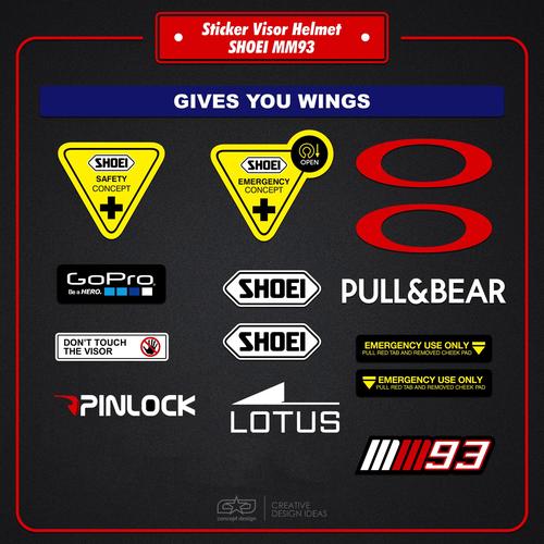 Jual Stiker / Sticker Visor Helm Shoei Satu Set - Kab. Bogor - Concept ...