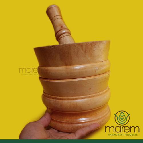 Jual LUMPANG KAYU | PENUMBUK BUMBU DARI KAYU MAHONI 18 x18 CM SET ...