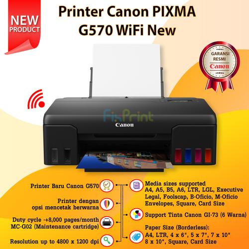 Jual Printer Canon Pixma G570 G 570 - Printer Photo Quality 6 Warna ...