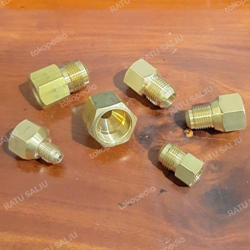 Jual Nepel Reduser Pipa AC 1/4"☆3/8" untuk konek pipa yang beda ...