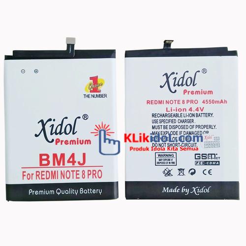 Promo BATERAI IDOL XIAOMI REDMI NOTE 8 PRO BM4J BATTERY BATRE PREMIUM ...